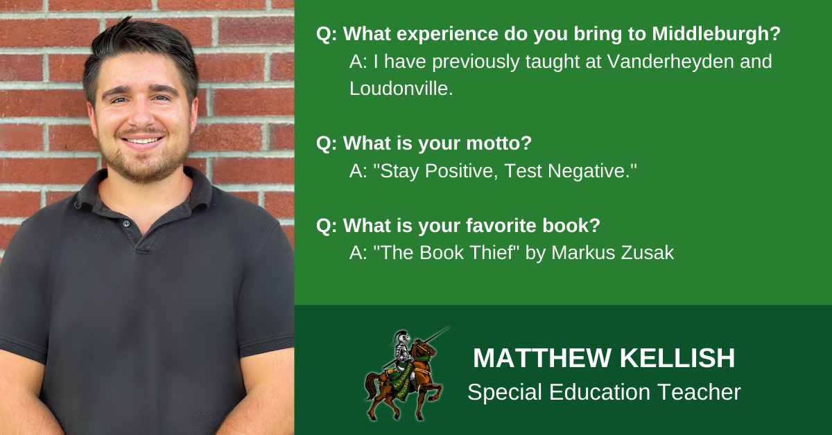 Meet Our New Special Education Teacher for Grades 7-12, Matthew Kellish ...